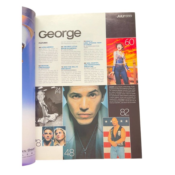 George | Other | George Magazine July 999 Salma Hayek Bob Dylan Latinos ...